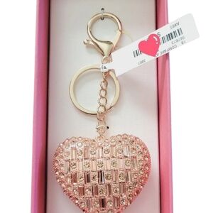 Piper K | Accessories | Piper K Blush Pink Gold Glass Stone Large Heart ...